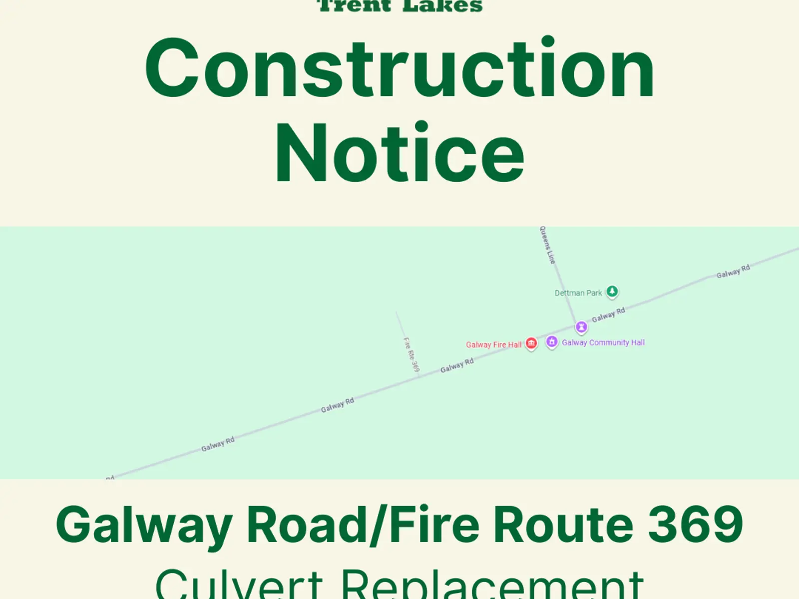 Road Closures and Construction Notices | Trent Lakes