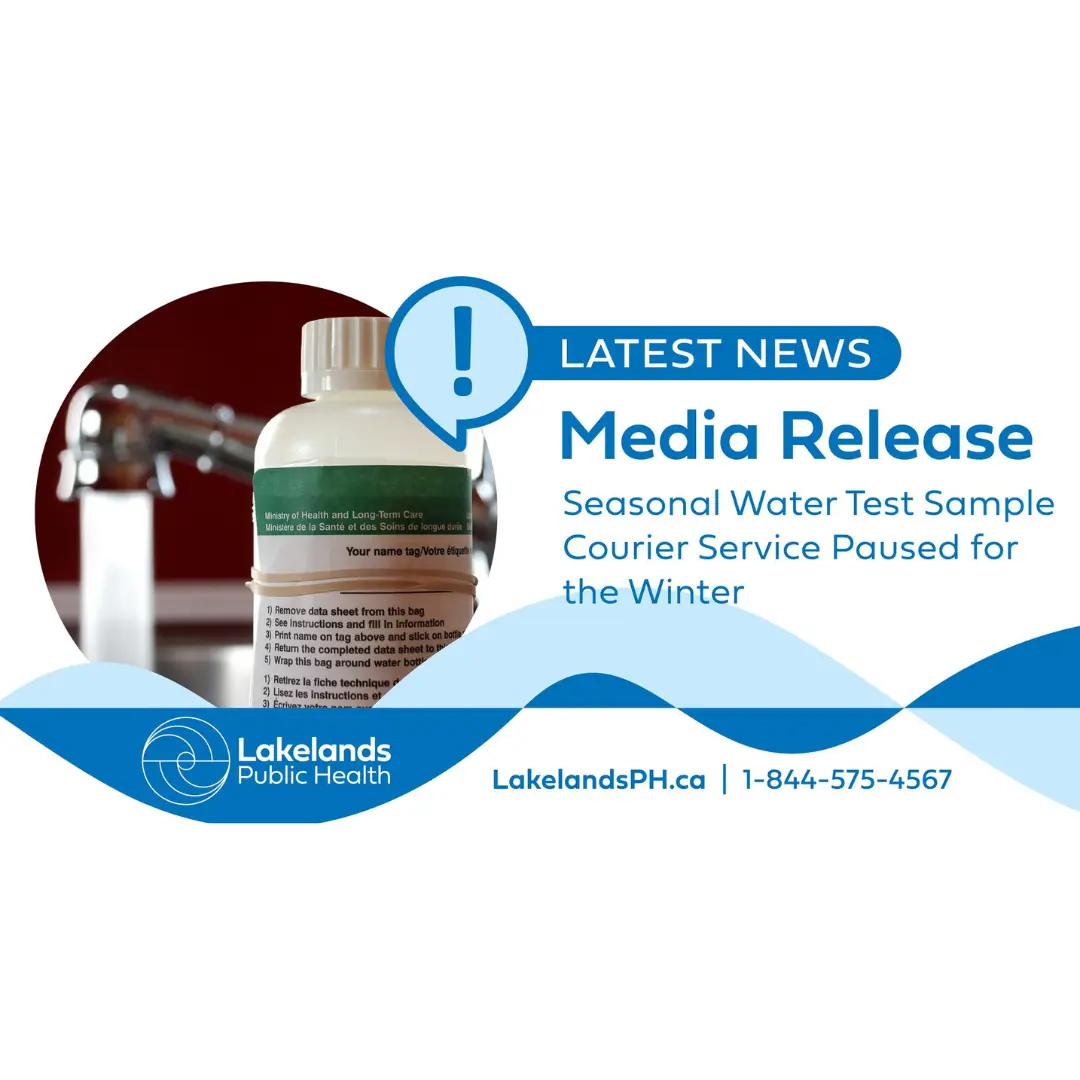 Seasonal Water Sample Courier Service Paused for the Winter